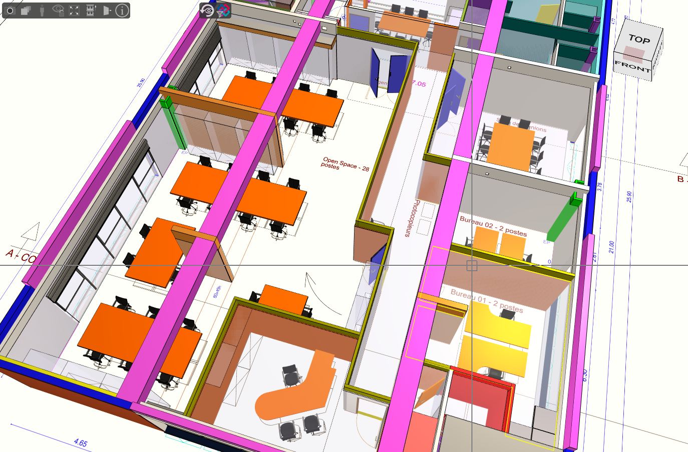La visualisation de plans 2D disponible dans JustBIM - SOC Informatique
